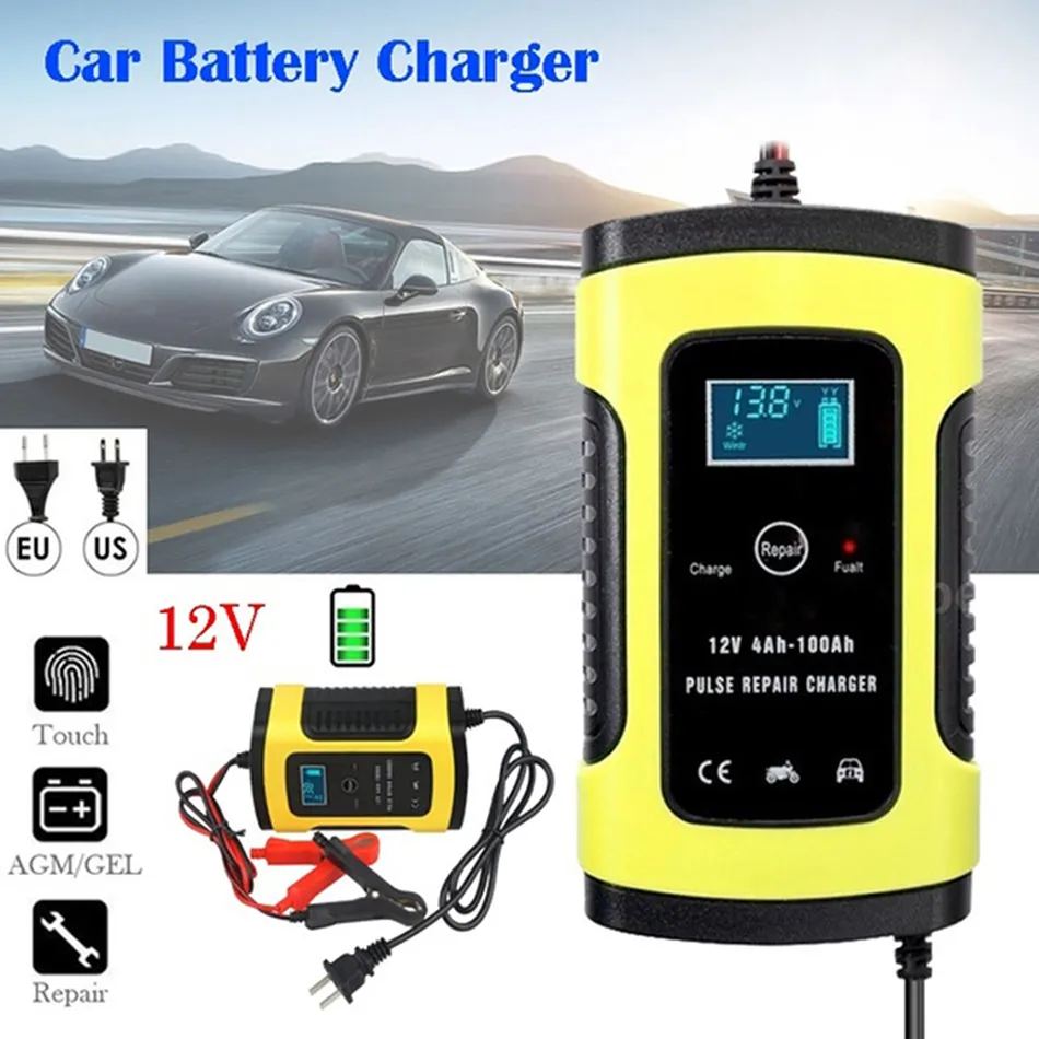 DHgate.com:12V 6Amp Car Battery Charger Maintainer with LCD Display ...