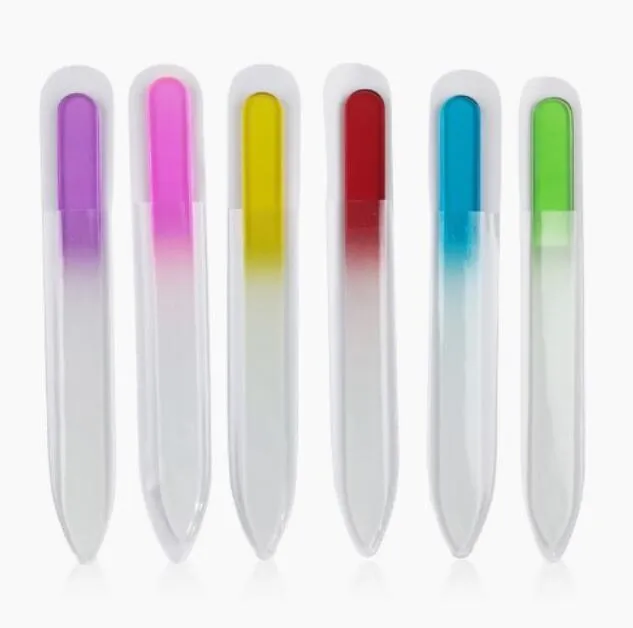 Multicolor 14cm Crystal Glass Buffer Nail Tools Files For Manucure UV ...
