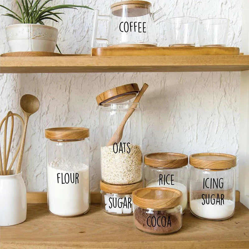 10 Pantry Labels - Kitchen Organization Stickers: Coffee, Sugar, Rice ...