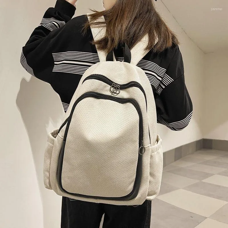 DHgate.com:Korean Trendy Minimalist Colorblock Student Backpack for ...