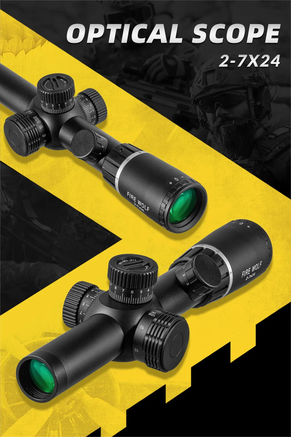 Hunting Scope Camera: 2 7x24 Variable Zoom Riflescope With Mounts For ...