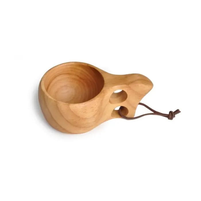 Kuksa Cup Handmade Wooden Mug Portable Finland Style Coffee, Milk ...