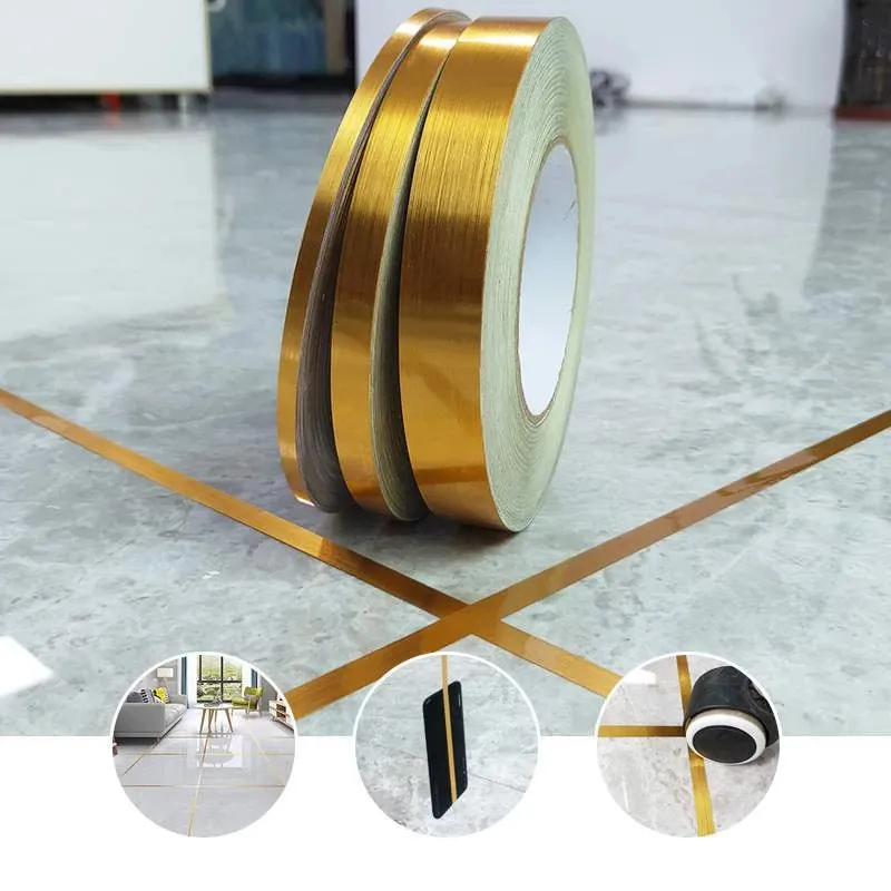 DHgate.com:Gold & Silver Self-Adhesive Ceramic Tile Gap Tape Decor ...