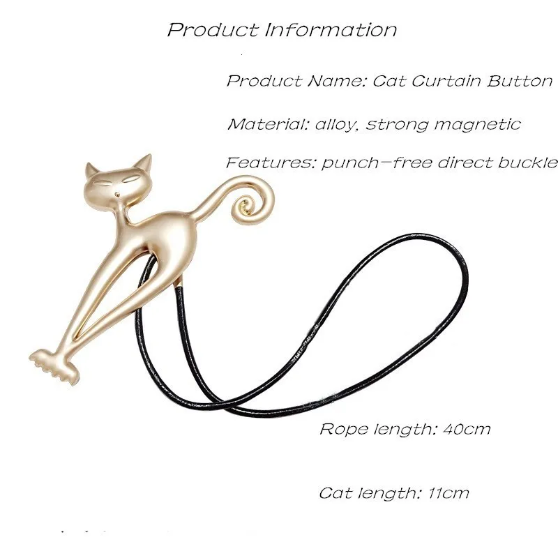 Cute Cartoon Cat Bird Curtain Rod With European Style Decorative Buckle ...