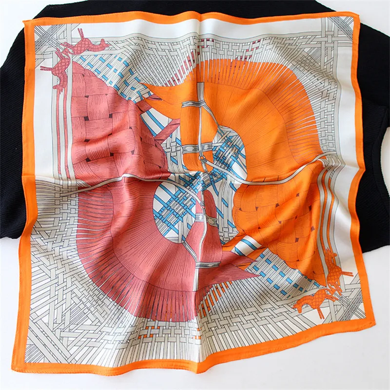 DHgate.com:100% Natural Silk Scarf for Women, Two Horse Head Print ...