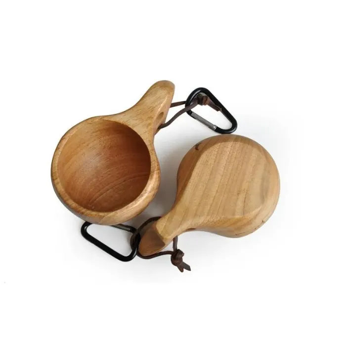 Kuksa Cup Handmade Wooden Mug Portable Finland Style Coffee, Milk ...