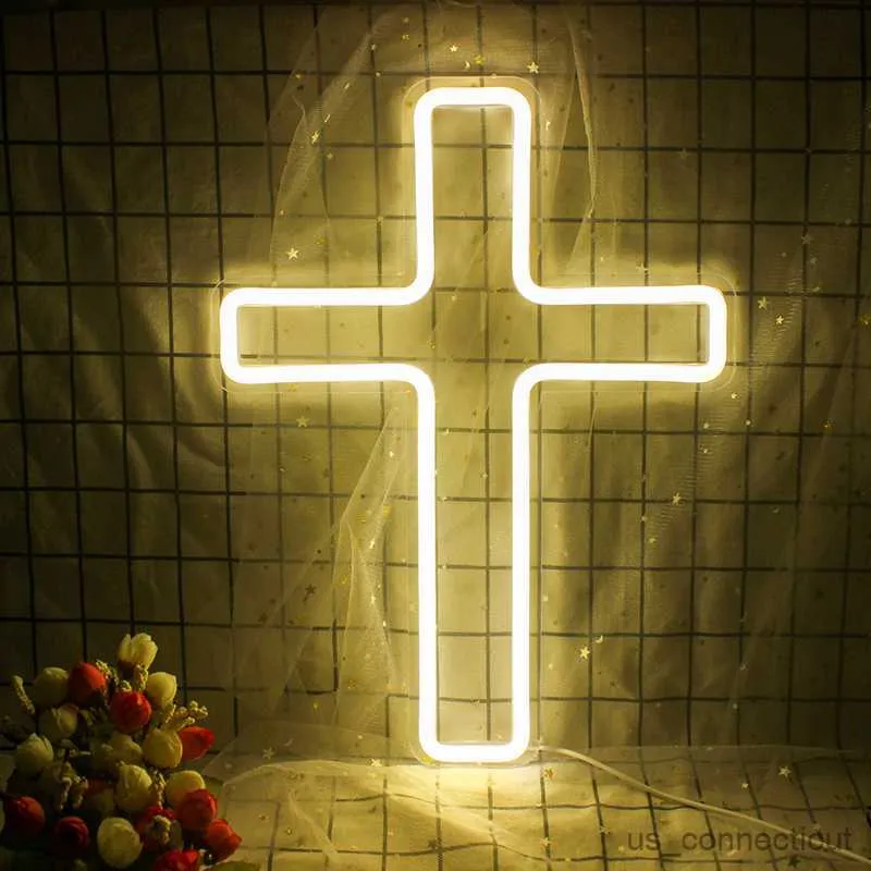 DHgate.com:LED Neon Sign Neon Sign LED Cross Shaped USB With Switch ...