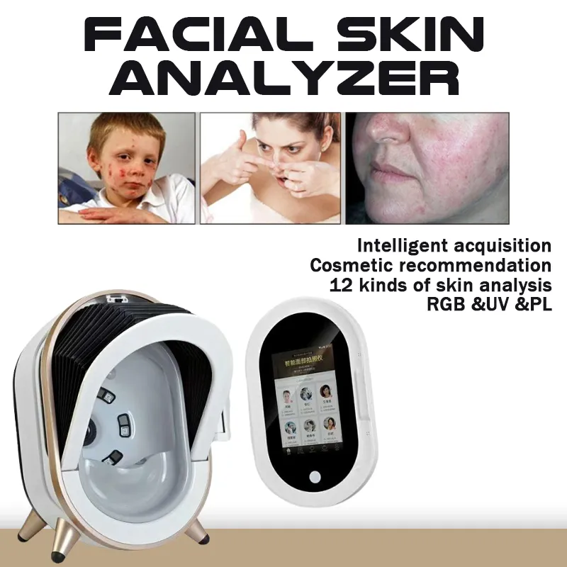 Advanced Skin Analyzer Machine - RGB Facial Analysis, Adjustable Mirror ...