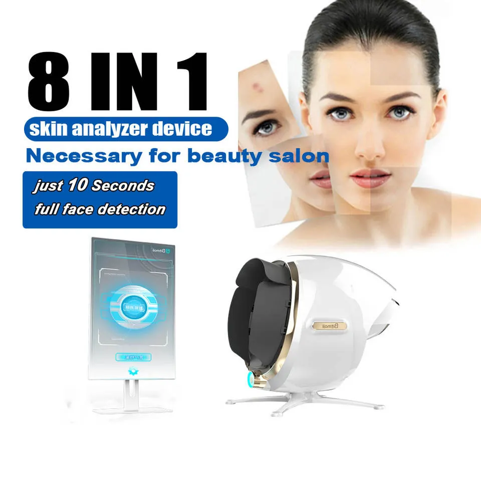 Language Customizable Skin Diagnosis System Facial Acne Pores Moisture ...