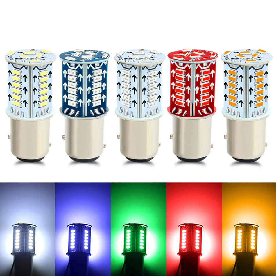 1157 LED Strobe Brake Light Bulbs - Super Bright Car Tail Stop Turn ...