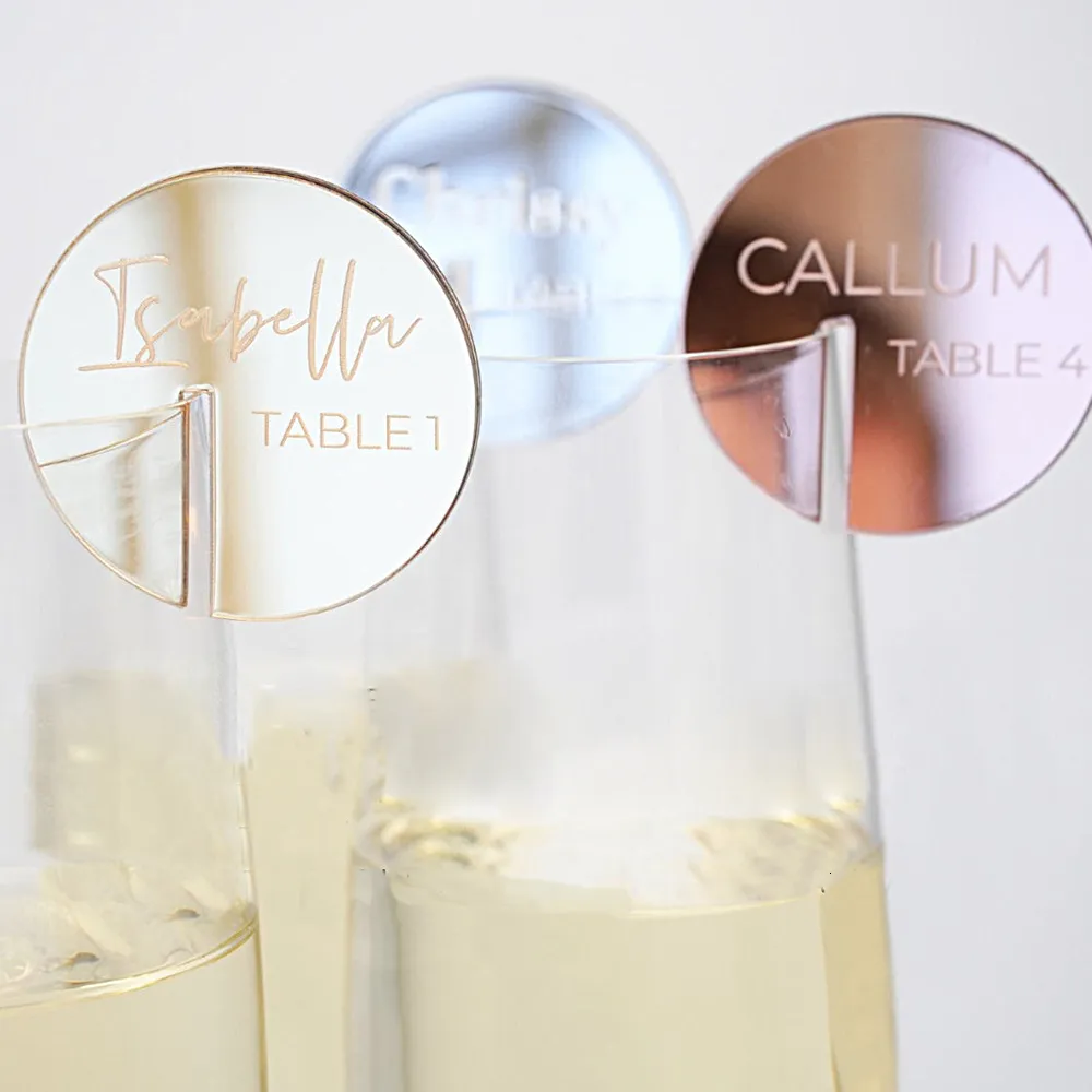 Wedding Table Name Tags Acrylic Place Cards With Table Numbers ...