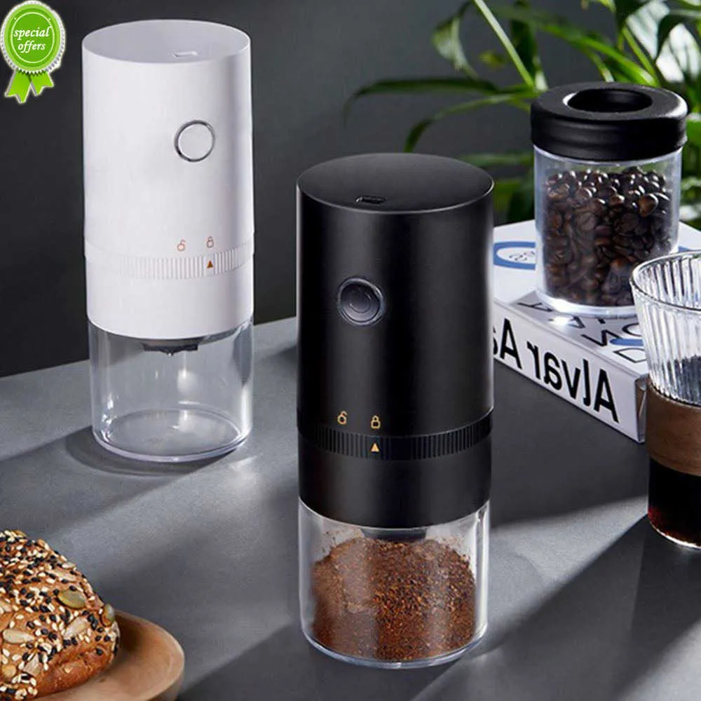 Rechargeable Type-C USB Electric Coffee Bean Grinder with Ceramic Core ...