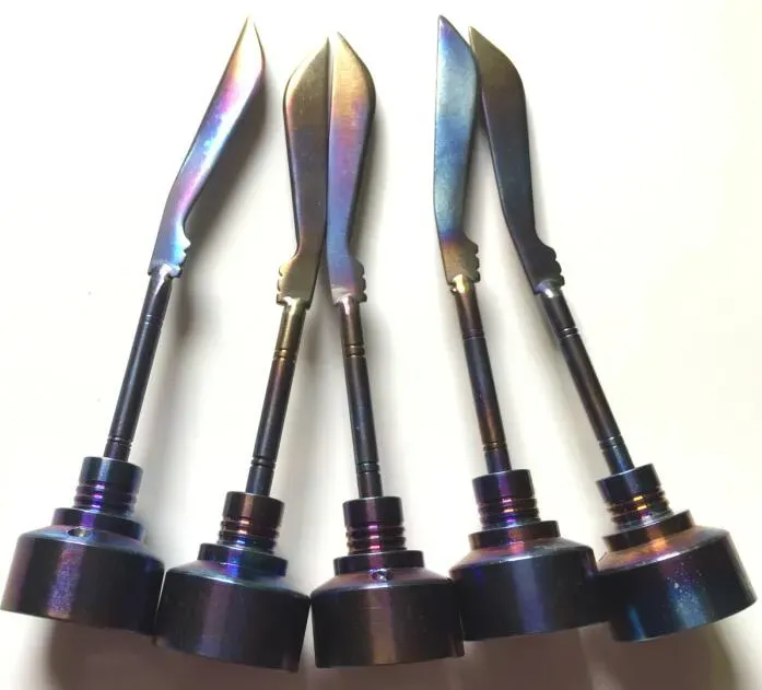 Rainbow Titanium Carb Cap Webmaster Tools Domeless Titanium Nail Dabber ...