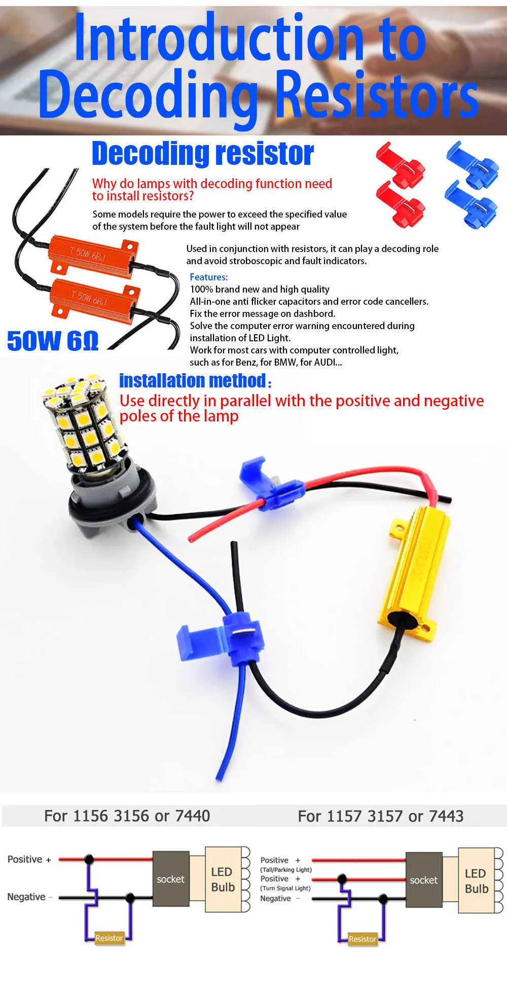 2x P21/4W 566 LED Tail Brake Stop Light Bulbs BAZ15d for Mercedes-Benz ...