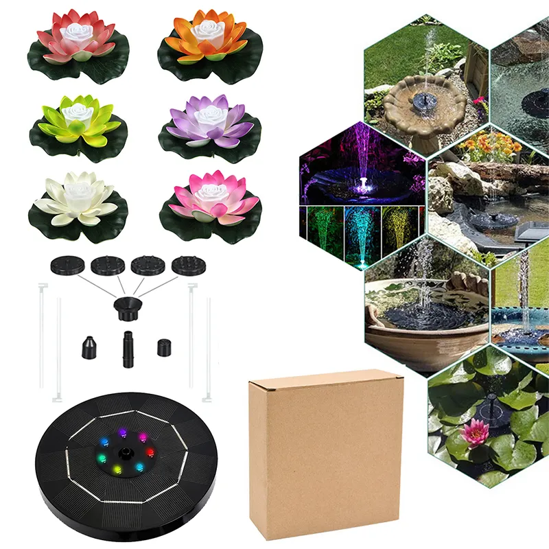 Solar Powered Garden Fountains: Mini Floating Water Fountain For Bird ...