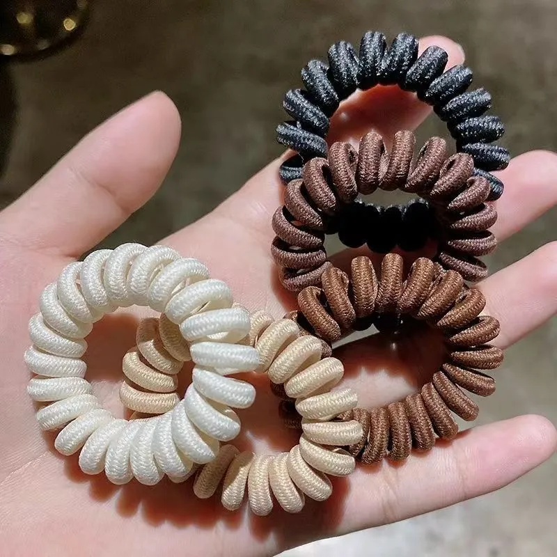 South Korean Cloth Art Hair Binding Telephone Line Hair Ring Net Red ...