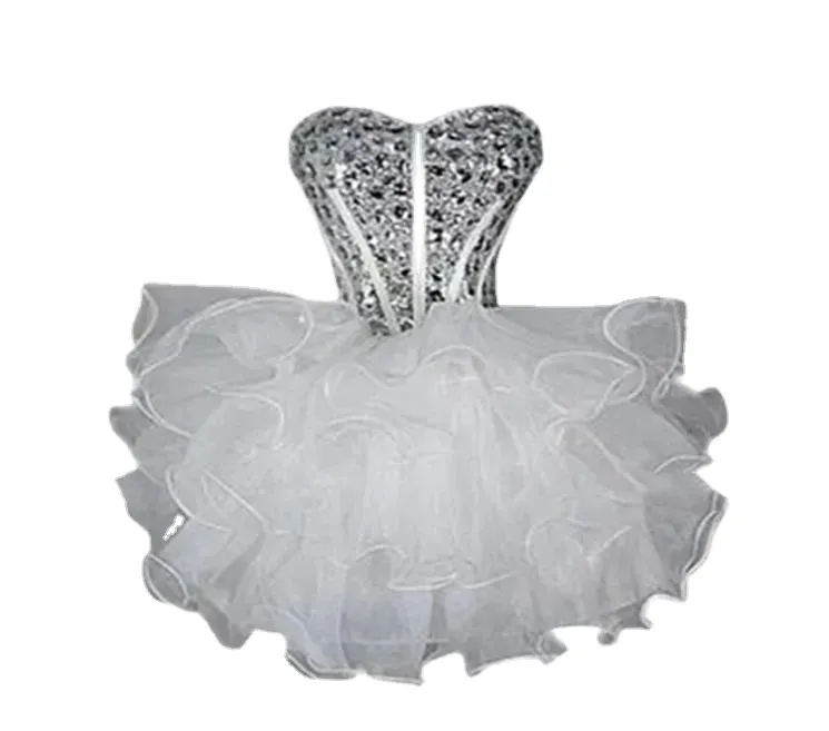 Sweetheart Mini Ball Gown - Sexy Homecoming Dress, Beaded Sequins ...