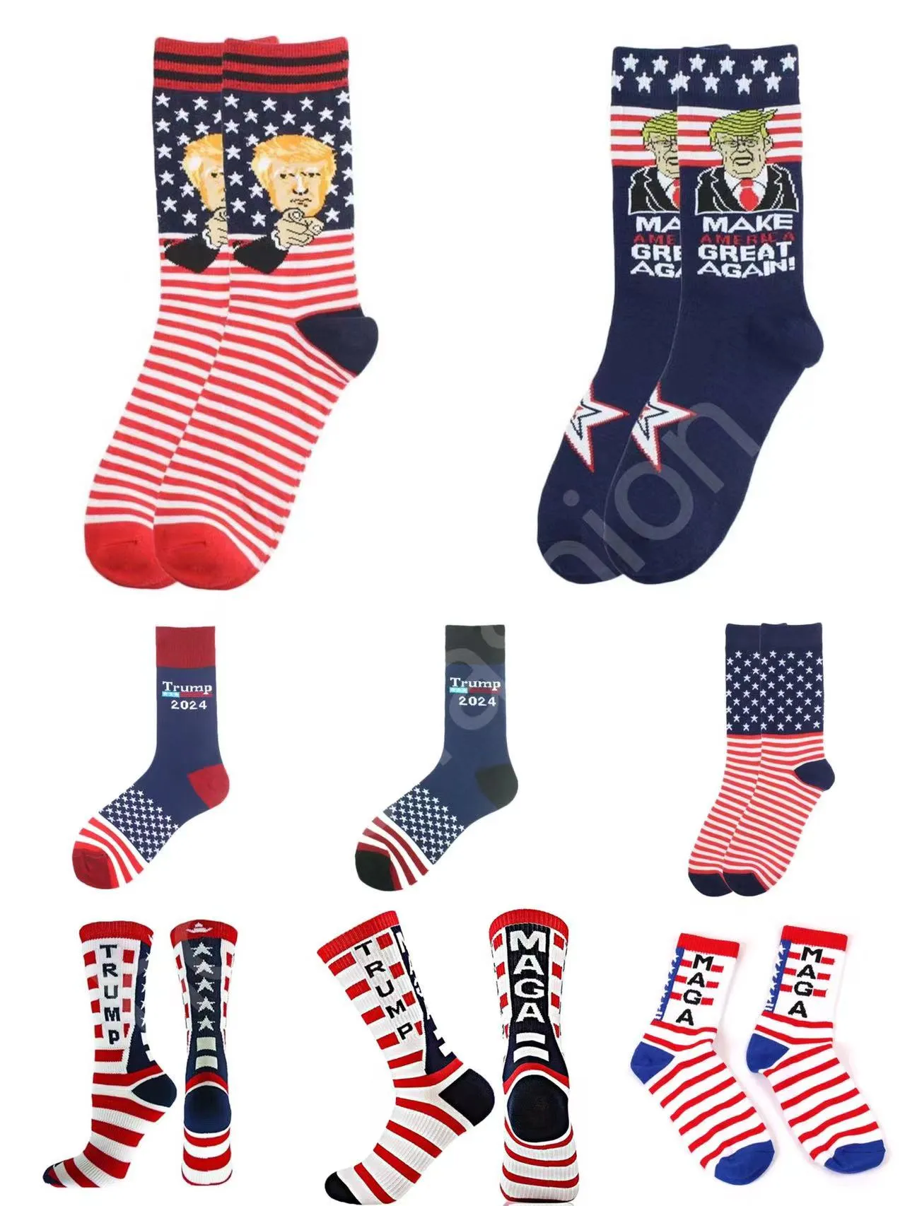 MAGA Trump 2024 Striped Stars Usa Wrestling Socks Party Favor With ...