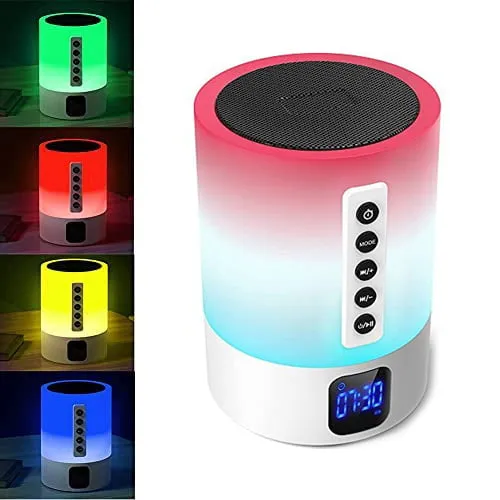 Multifunctional Night Light Bluetooth Speaker Alarm Clock - Perfect ...