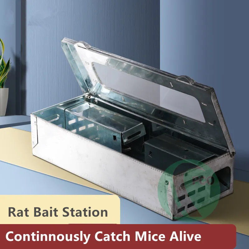 DHgate.com:10-Inch Galvanized Metal Rat Bait Station with PVC Window ...
