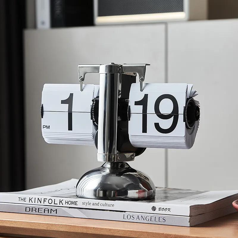 DHgate.com:Metal Flip Down Clock | Retro Desk Clock | Home Office Decor ...