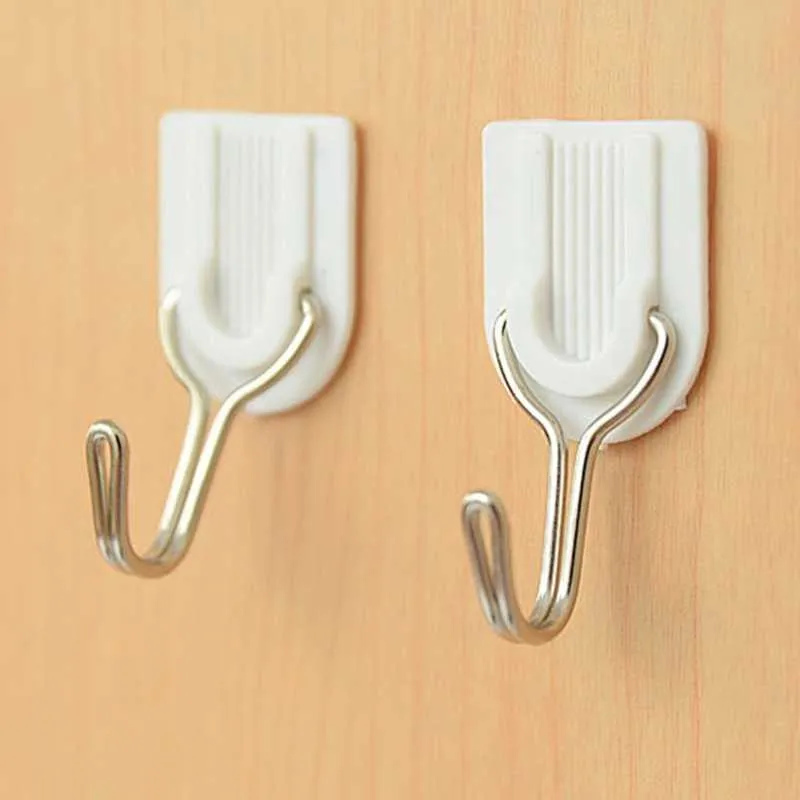 6-Piece Self Adhesive Hooks Set - Heavy Duty Wall Hooks for Towels ...