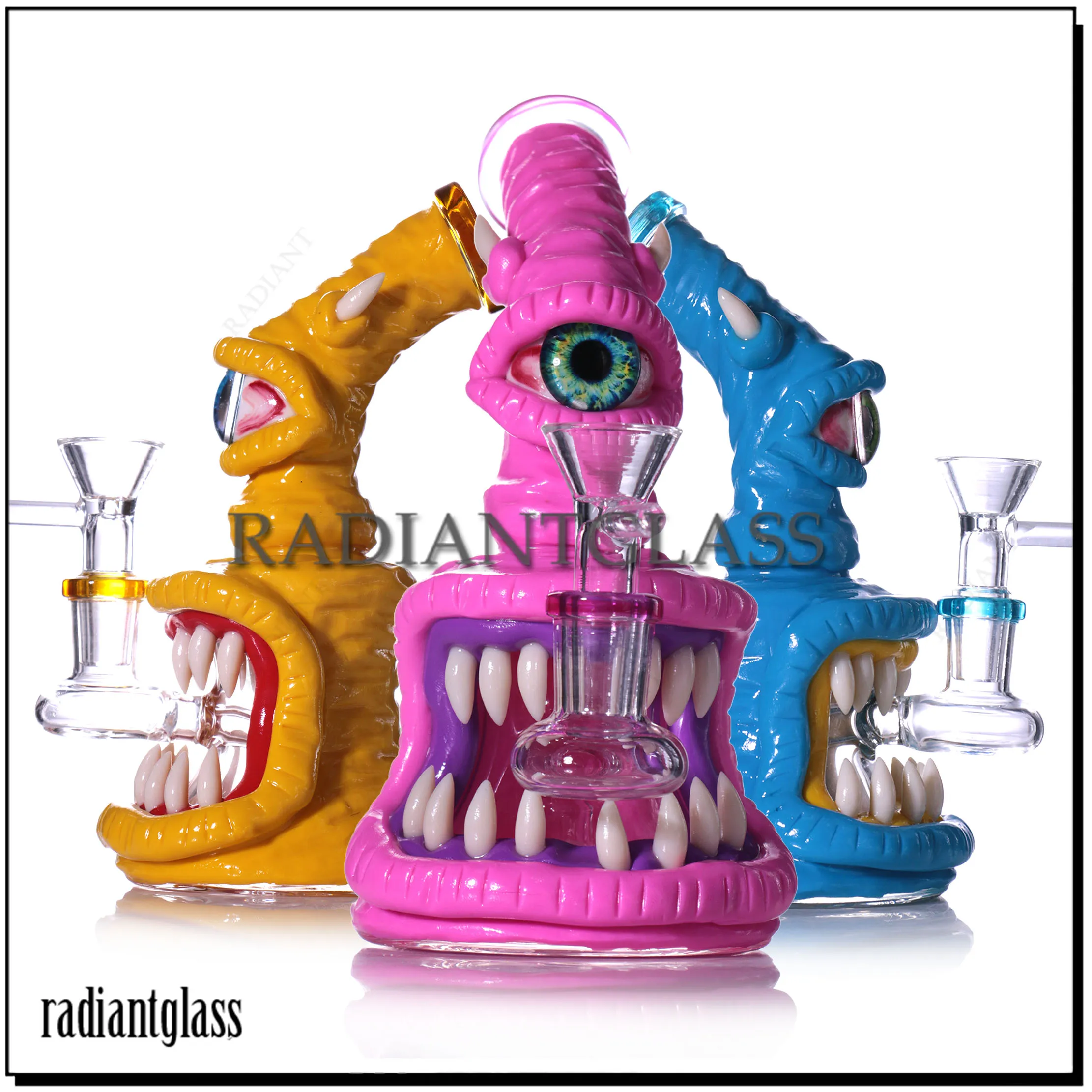 Bongs Pieces: 3D Novelty Bongs With Big Eyes And Ox Horns, Halloween ...