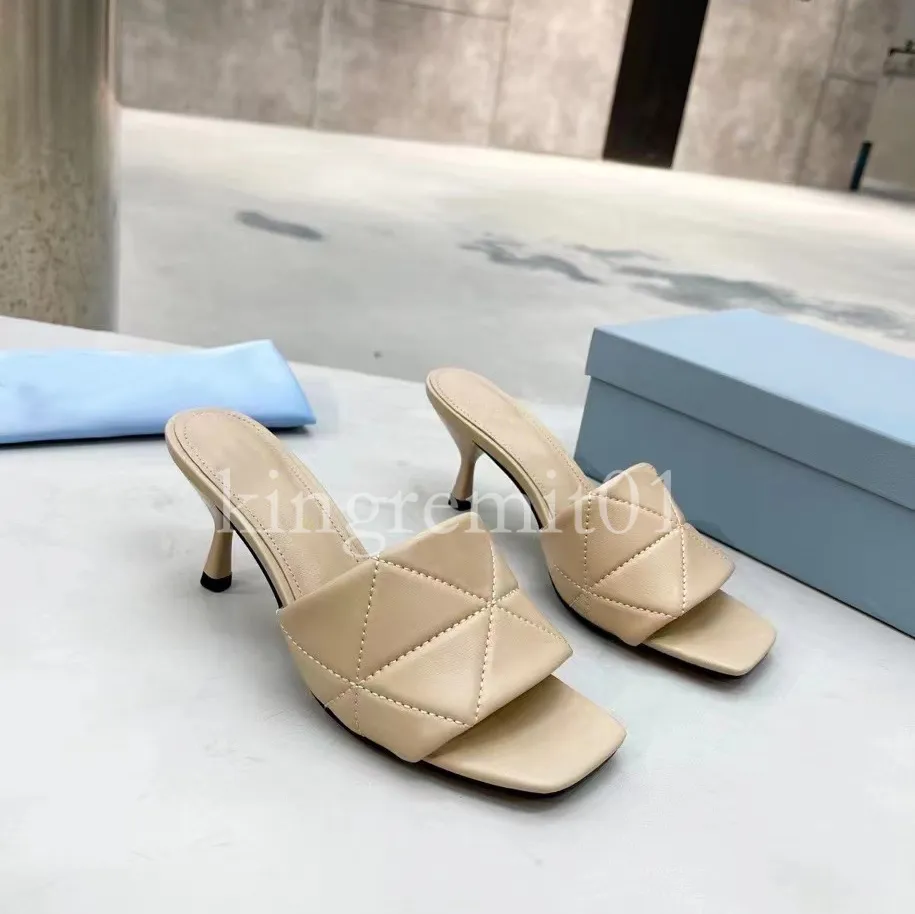 Stylish Patent Leather High Heel Leather Slippers For Women Inverted ...