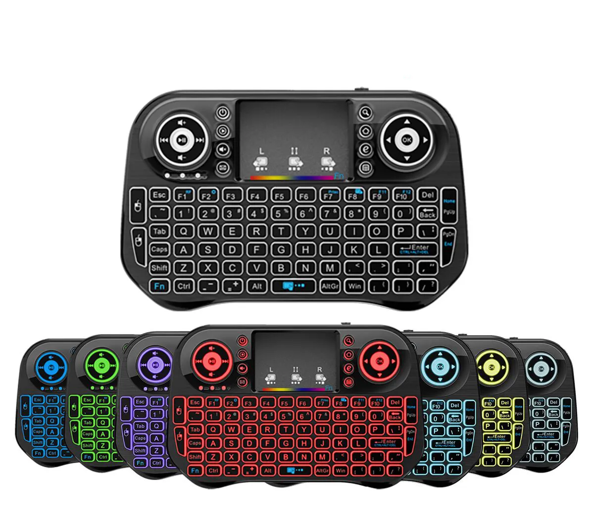 Wireless Keyboard Backlit I10: Mini Bluetooth Keyboard With Touchpad ...