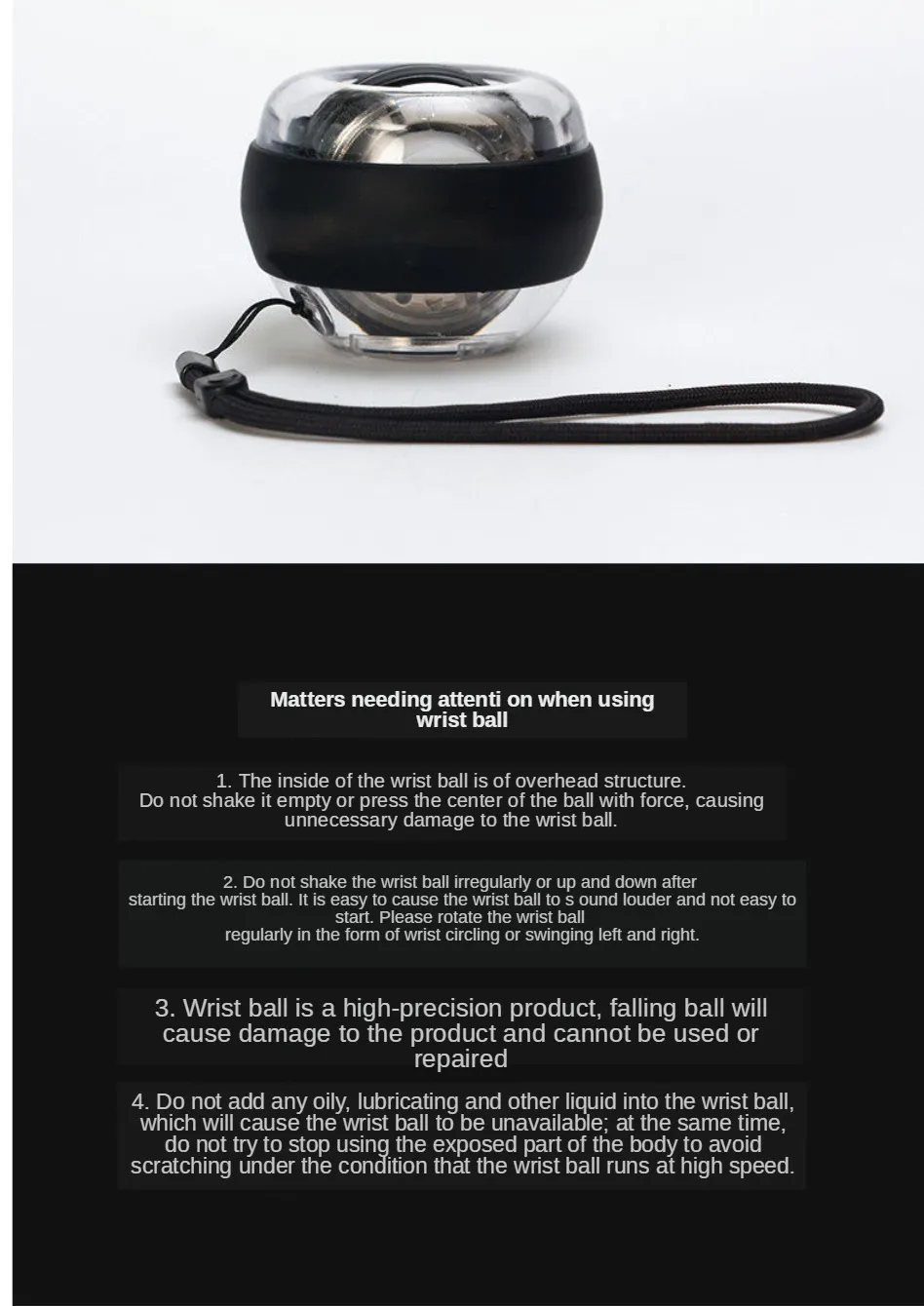 Grip Hand Strengthener LED Powerball: Gyro Exercise Ball For Wrist ...