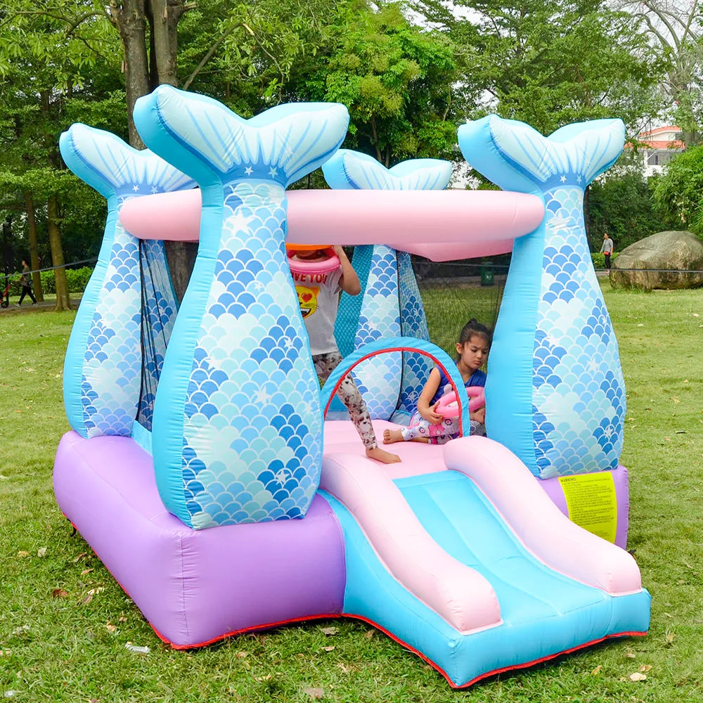 DHgate.com:Blue Little Mermaid Bounce House for Kids - Inflatable ...