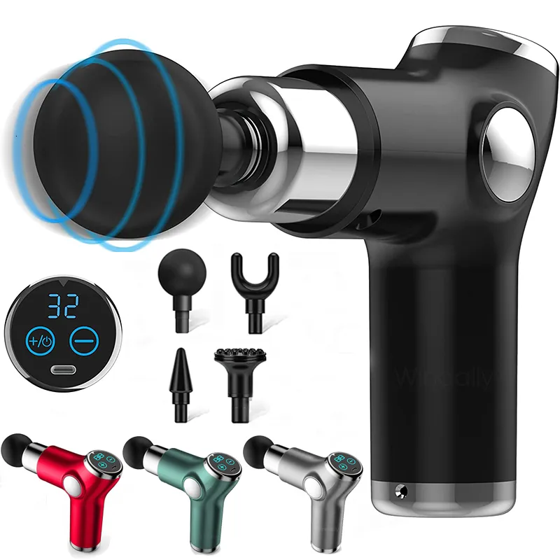Full Body Massager Mini LCD Massage Gun - 32 Speed Touch Screen Deep ...