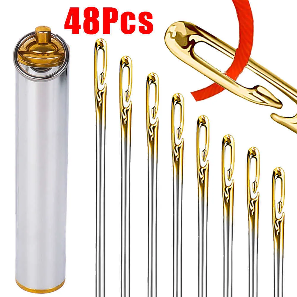 DHgate.com:48Pcs Blind Needles for Elderly, Stainless Steel Sewing ...