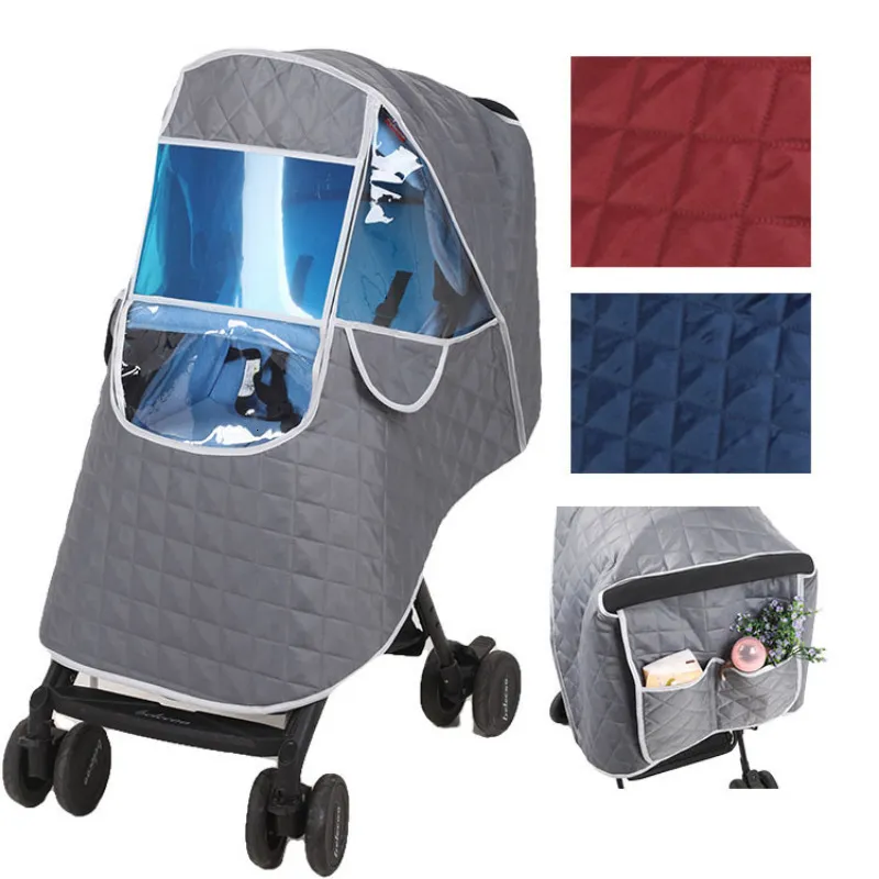 Universal Stroller Rain Cover - Thicken Wind Shield, Sunshade, Dust ...