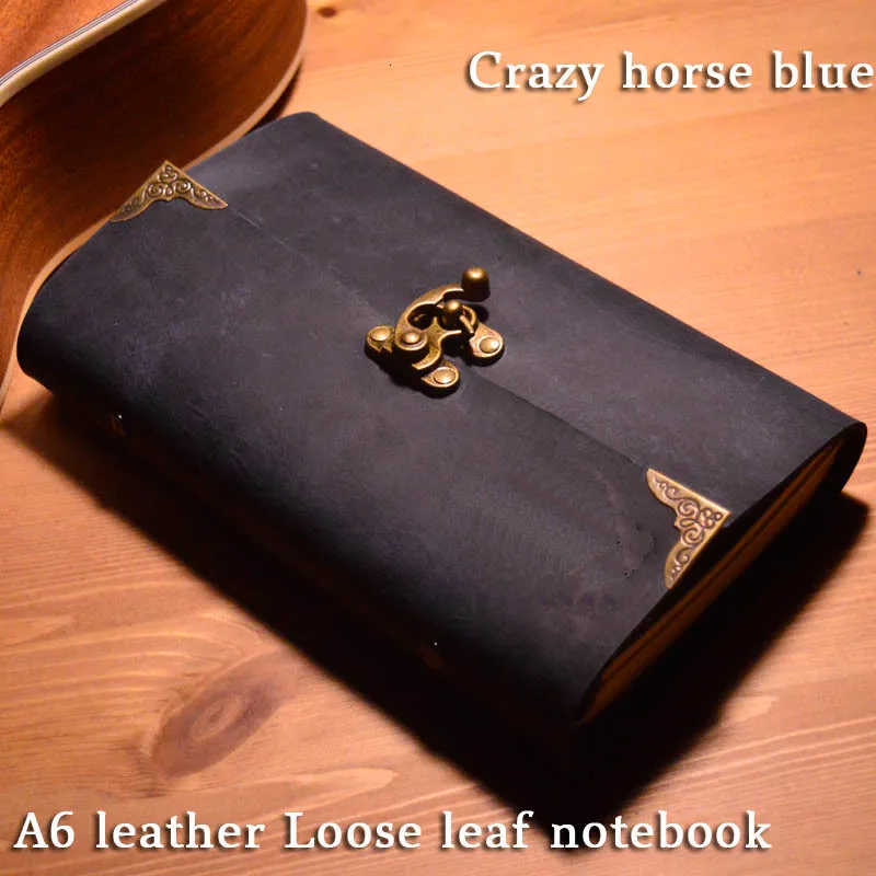 DHgate.com:Handmade Leather Loose Leaf Notebook, Vintage Cowhide Daily ...