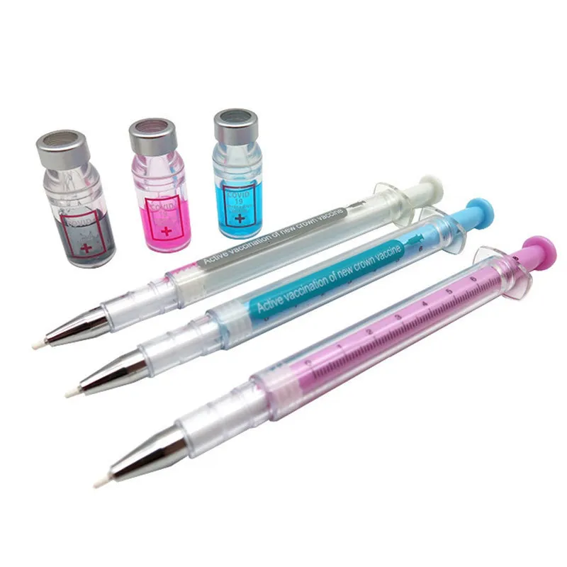 Wholesale Gel Pens Cute Pen Simulation Vaccine Syringe Gel Pen Kawaii ...