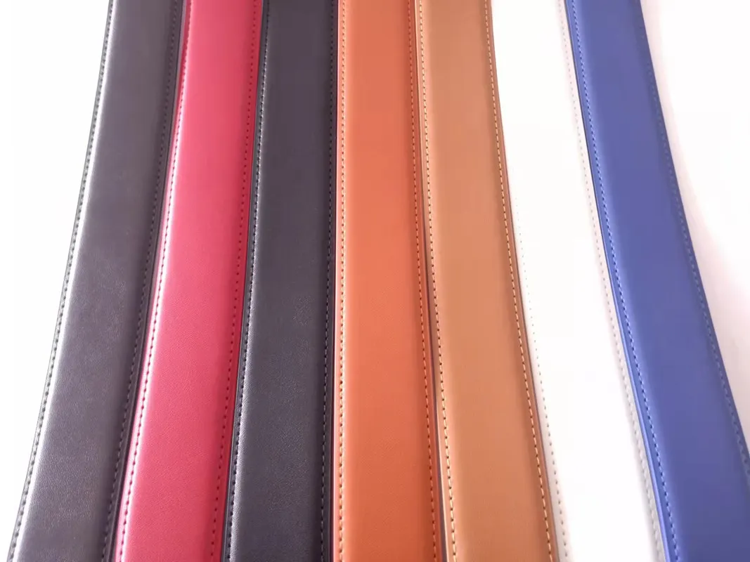 Designer Genuine Leather Men's Belt with Golden Alloy Smooth Buckle ...
