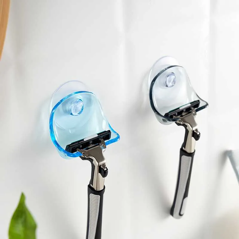 Strong Suction Razor Holder - 1/Wall Mount Shaver Hook, Bathroom Razor ...