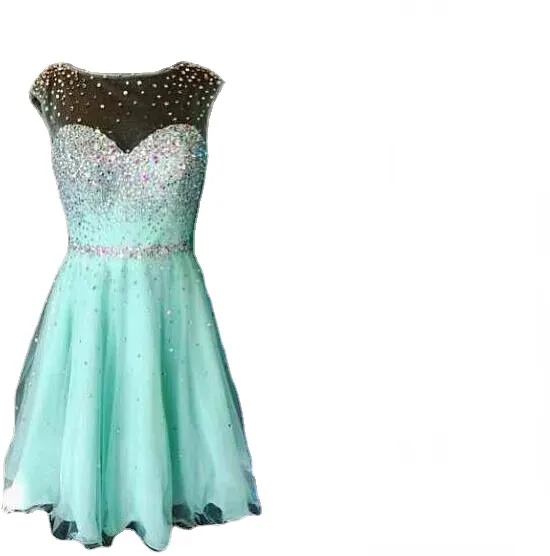 DHgate.com:Elegant Mint Green High School Prom Dresses with Beaded ...