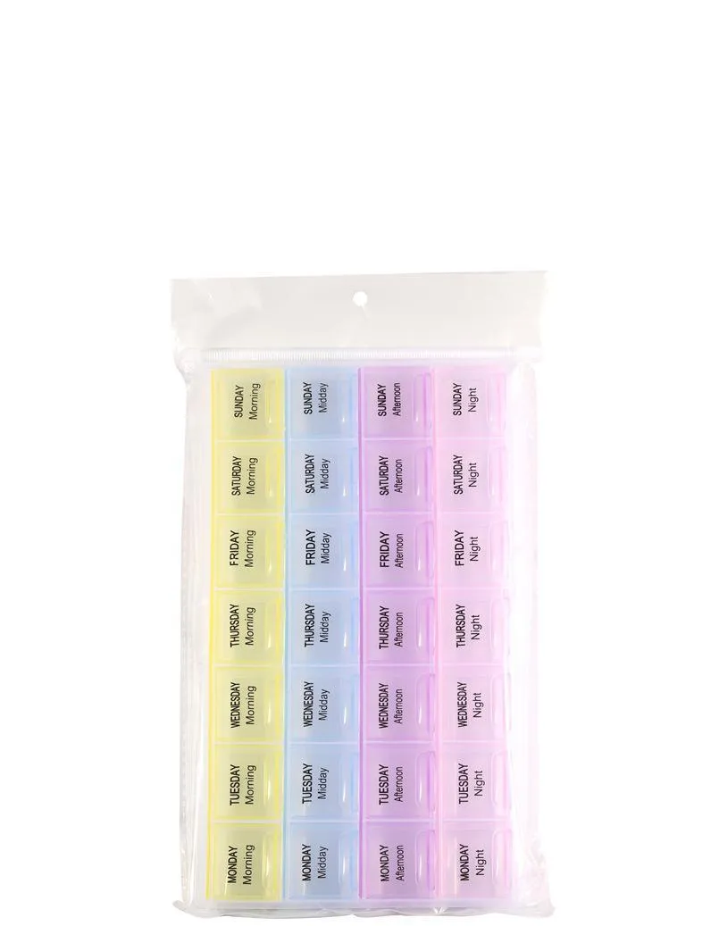 7-Day Pill Organizer - Weekly Tablet Dispenser, 21 Compartment ...