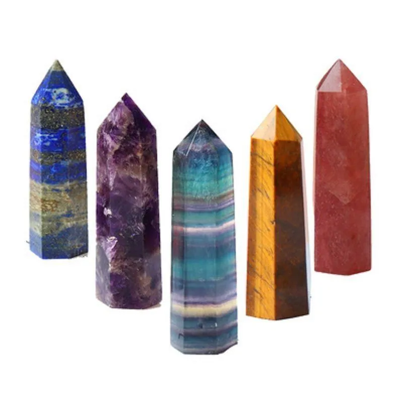 8~9cm Length Rough Polished Quartz Pillar Art Ornaments Energy Stone ...