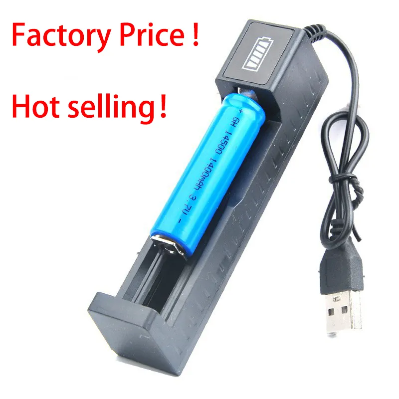 Universal USB Battery Charger - Single Slot for 3.7V Lithium Batteries ...
