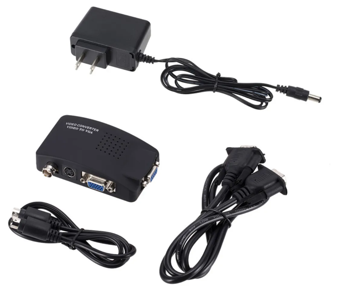 Composite Video To VGA Adapter: S Video/BNC/VGA To VGA Video PC ...