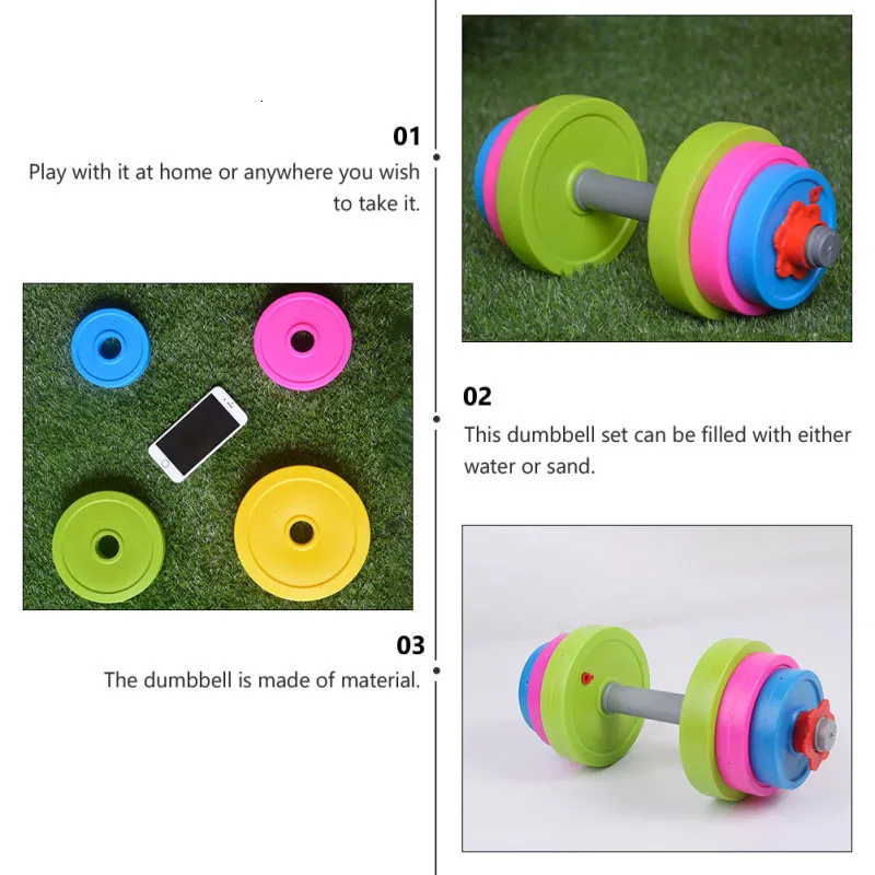 Kids Dumbbell Hand Grips Dumbbell Set Pretend Play Fitness Toys For ...