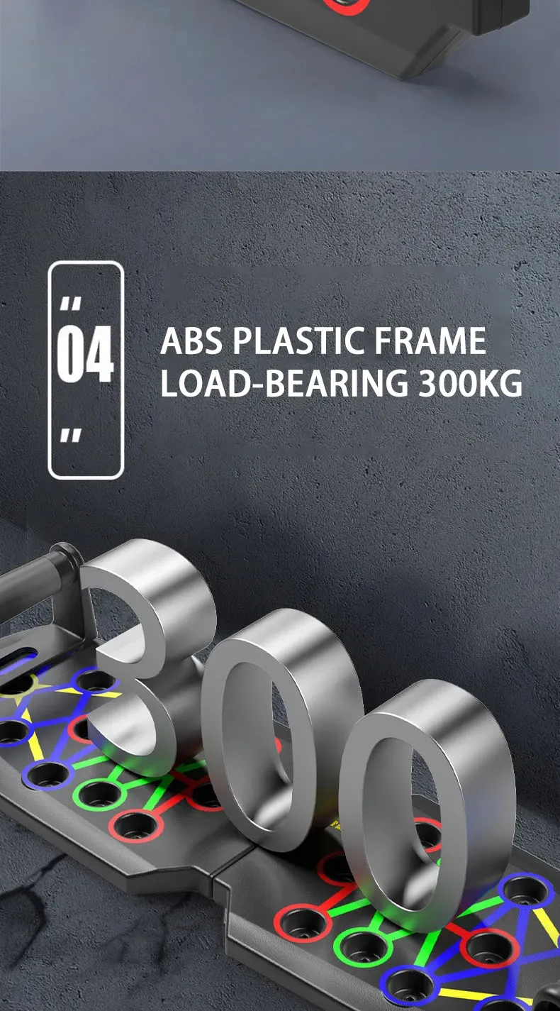 Push Up Board Foldable Push Up Board: Portable Multi Function Workout ...