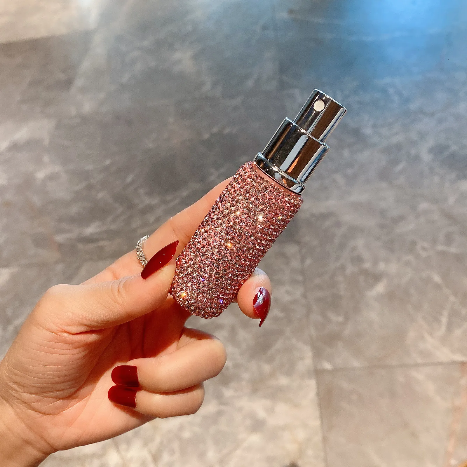 Luxury Diamond Encrusted Perfume Sampler Set Sub Bottling Spray Bottle ...