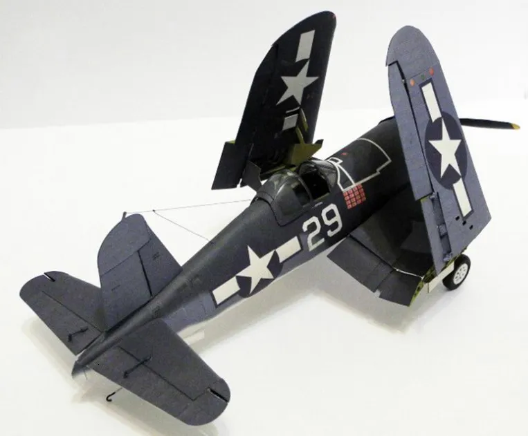 Aircraft Modle 1 33 American F4U 1A Pirate Fighter 3D Paper Model ...