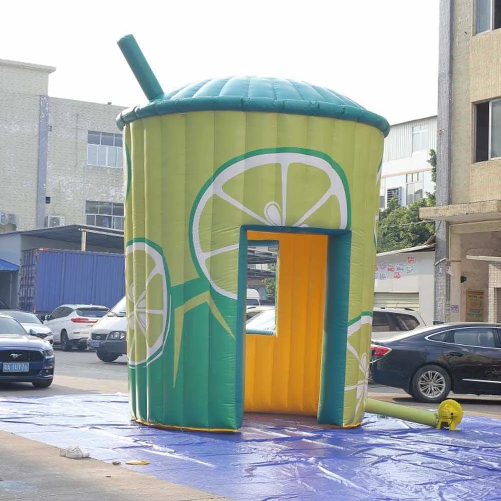 SSAYOK Outdoor Inflatable Lemonade Stand Booth With Toy Backpack Leaf ...