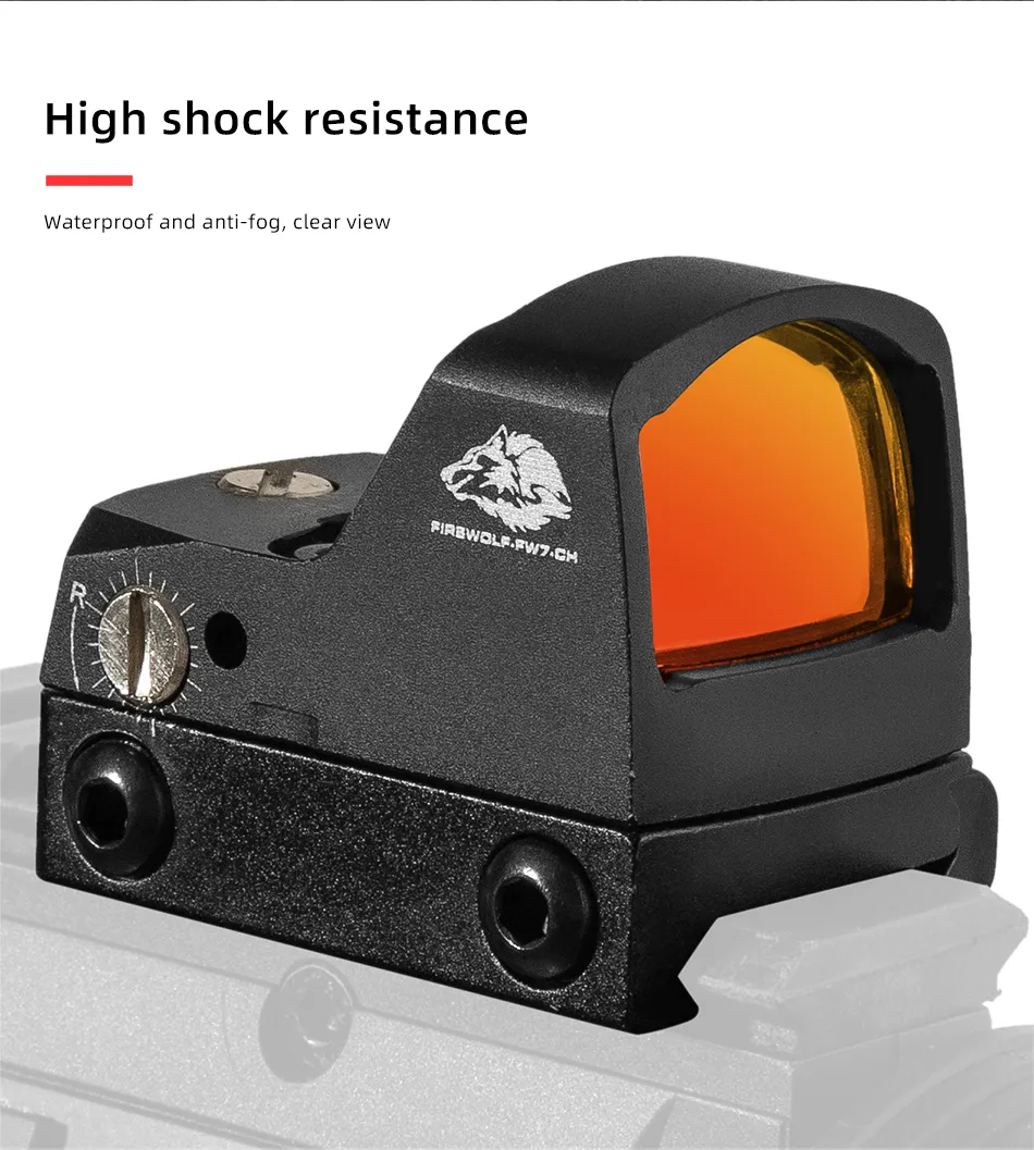 WOLF Mini Red Dot Sight Red Dot Collimator Rifle Reflex Sight Scope HOT ...