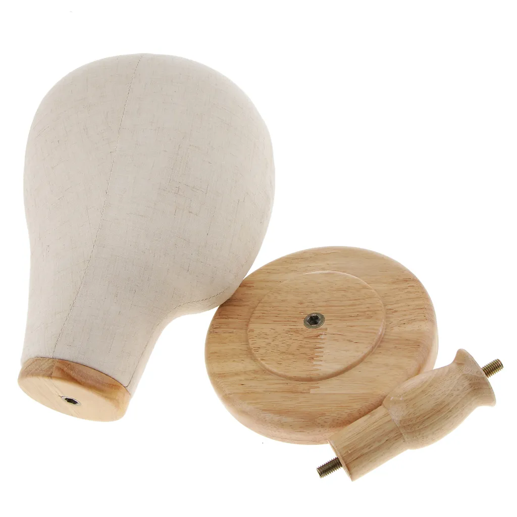 21 Inch Detachable Wood Wig Stand, Hair Wigs Extension Making Hats Caps ...